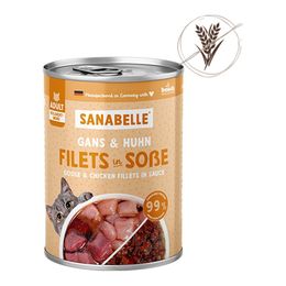 Sanabelle Schlemmertopf mit Gans & Huhn Katzen-Nassfutter getreidefrei 6x380g