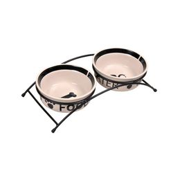Trixie Keramiknapf-Set Eat on Feet mit St&auml;nder 0,6l/15cm
