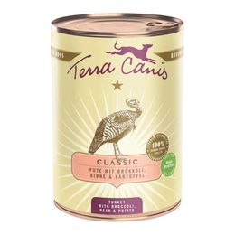 Terra Canis CLASSIC &ndash; Pute mit Brokkoli, Birne und Kartoffel Hunde-Nassfutter getreidefrei 6x400g