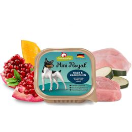 Granatapet Mini Royal Kalb und Kaninchen Hunde-Nassfutter getreidefrei 11x150g