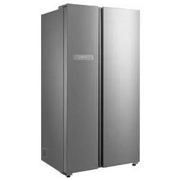 Hanseatic Side-by-Side, Energieeffizienz: B (A-G), silber (edelstahl), B:91cm H:179,3cm T:69,8cm, K&uuml;hlschr&auml;nke, inkl. 3 Jahre Herstellergarantie, Topseller