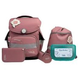 Schulranzen School-Mood "Timeless Pro", Kinder, Gr. B/H/T: 36cm x 42cm x 21cm, rosa (axolotl), Polyester, Rucks&auml;cke