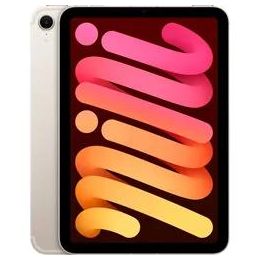 Apple Tablet "iPad mini 2024 Wi-Fi + Cellular 256GB", Energieeffizienz: E (A-G), beige (starlight), 256 GB, Tablets_EBookReader