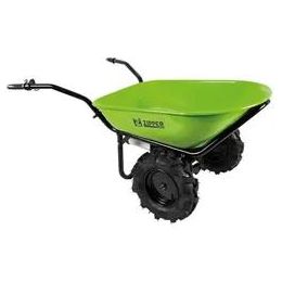 Motorschubkarre ZIPPER "elektrische Schubkarre ZI-EWB260", gr&uuml;n (gr&uuml;n, schwarz), B:71cm H:52cm L:102cm, Motorschubkarren, elektrische Schubkarre mit leistungsstarkem Li-Ionen-Akku