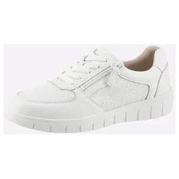 Sneaker Caprice, Damen, Gr. 37, wei&szlig;, Glattleder, Textil, Schuhe Sneaker