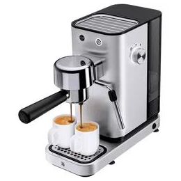 WMF Espressomaschine "LONO", grau (edelstahl), B:31cm H:30,5cm T:14cm, Kaffeemaschinen, kompakt, elegant, 15 bar, 1350 Watt, Milchschaumd&uuml;se, Cromargan, Espressomaschine