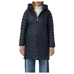 Steppmantel s.Oliver, Damen, Gr. 36, blau (navy), Web, Obermaterial: 100% Polyester, unifarben, schmal ca. Mitte Oberschenkel, elastischer Bund, M&auml;ntel Steppmantel, im Slim Fit, abnehmbare Kapuze