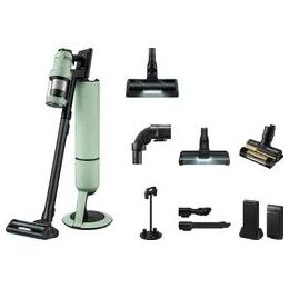 Samsung Akku-Handstaubsauger "BESPOKE AI Jet Ultra Akku+ CompleteClean, VS90F40EEM/WD", gr&uuml;n (satin mint), B:25cm H:103,6cm T:24,3cm, Akkusauger