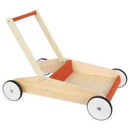 Lauflernwagen Small Foot "schiefergrau", rot, Lauflernhilfen, KinderB:40,5cm H:45,5cm T:62cm, Holz, Metall, B:40,5cm H:45,5cm T:62cm