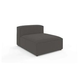 Chaiselongue OTTO HOME "HAILY Liegesessel, Loungem&ouml;bel zum Relaxen, Ma&szlig;e B/T/H: 100/130/72 cm", grau (dunkelgrau), B:100cm H:72cm T:130cm, 100% Polyester, Sofas, Chaiselongue, als Modul oder separat verwendbar, f&uuml;r individuelle Zusammenstellung