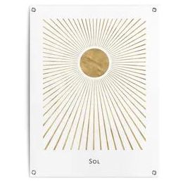 Poster Reinders "Sonne", gold (farbe bild(er): gold), B:60cm H:80cm T:0,1cm, Leinwand, Bilder, Poster, Outdoor f&uuml;r Garten oder Balkon