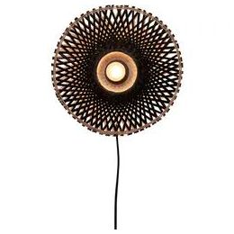 GOOD & MOJO Wandleuchte "KALIMANTAN", schwarz, 1, &Oslash; 30cm, 1 Stk., Leuchten, Wandleuchte