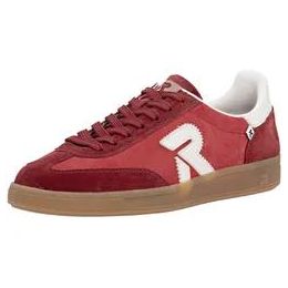 Sneaker Rieker "Rieker Sneaker Glattleder", Damen, Gr. 37, rot, Glattleder, Schuhe Sneaker
