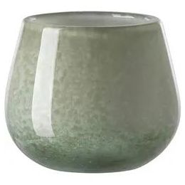 Tischvase Fink "MARLY", gr&uuml;n (hellgr&uuml;n), H:11cm &Oslash;:13,5cm, Glas, Vasen, Dekovase, Blumenvase, Windlicht, Vase aus Glas