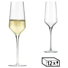 Sektglas Libbey "Libbey Gl&auml;ser-Set -PRISM-, 12er Set", transparent, H:24cm &Oslash;:7cm, Glas, Trinkgef&auml;&szlig;e, 244 ml, hochwertig verarbeitet, im modernen Design
