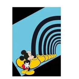 Bild Komar "Mickey Mouse Foot Tunnel", bunt (farbe bild(er): bunt), B:30cm H:40cm, Holz, Papier, Bilder, Bild, Wandbild zur Dekoration im Kinderzimmer - ohne Rahmen
