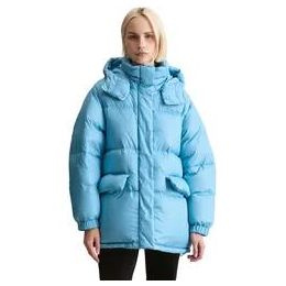 Marc O'Polo Outdoorjacke MARC O'POLO DENIM "aus recyceltem Polyester-Ripstop", Damen, Gr. S, blau (azure sky), Obermaterial: 100% Polyester. F&uuml;llung: 70% Daune, 30% Feder, unifarben, oversize, elastischer Bund, Jacken Outdoorjacke