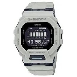 Smartwatch Casio G-SHOCK "GBD-200", grau (hellgrau, schwarz, hellgrau), Smartwatches, Herren, Smartwatch, Armbanduhr, Herren,Bluetooth,Schrittz&auml;hler,bis 20bar wasserd.,digital