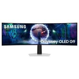Samsung Curved-Gaming-OLED-Monitor "S49DG934SU", Energieeffizienz: G (A-G), silber, B:119,47cm H:36,5cm T:18,08cm, Monitore