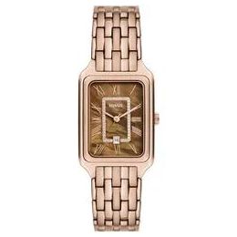 Quarzuhr Fossil "RAQUEL", gold (ros&eacute;goldfarben, braun), Armbanduhren, Damen, Quarzuhr, Armbanduhr, Damenuhr, Datum, analog, Edelstahlarmband