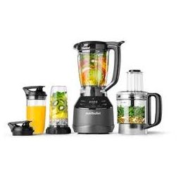 NUTRIBULLET Standmixer "NUTRIBULLET Full Size Blender Combo NBF580B - Standmixer, 1200 Watt", schwarz, B:20,5cm H:44,2cm T:20,5cm, Zerkleinerer, 3 Geschwindigkeitsstufen, 1,8 Liter Krug, 2 Mixbecher (700&925ml)