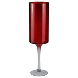 Windlicht AM Design "Stumpenkerzenhalter", rot, H:45cm &Oslash;:12cm, Glas, Kerzenhalter, Windlicht, Kerzenhalter aus Glas, &Oslash; ca. 12 cm
