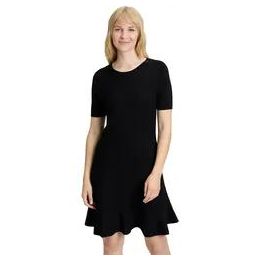 Strickkleid Vera Mont "Damen mit Rundhalsausschnitt", Damen, Gr. XL, US-Gr&ouml;&szlig;en, schwarz, Strick, Obermaterial: 80% Viskose, 20% Polyamid, k&ouml;rpernah kurz, Rundhals, Kleider Strickkleid