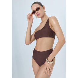LSCN BY LASCANA Bustier-Bikini-Top 'Gina' braun Gr. 38 Cup A/B. Ohne B&uuml;gel. Nachhaltig.