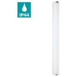 Eglo LED Wandleuchte "GITA 2 Wandlampe, Chrom, wei&szlig;, IP44, Spiegelleuchte, Badezimmerlampe", wei&szlig; (chromfarben, wei&szlig;), 1, H: 90cm, Leuchten, Feuchtraumleuchte, Badezimmer, elegant, minimalitisch, LED Wandleuchte