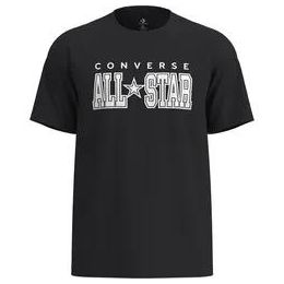 T-Shirt Converse "Converse ARCH ALL STAR TEE", Herren, Gr. XXL, Converse schwarz, Obermaterial: 80% Baumwolle, 20% Polyester, normal, Rundhals, Shirts T-Shirt, sportliche Passform, Kurzarm, mit Logodruck, Rundhalsausschnitt
