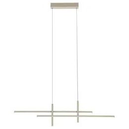 Eglo H&auml;ngeleuchte "TREPILIANO Pendellampe - Alu, Stahl - LED - 20W - IP20", sandfarben, 1, H: 120cm, 1 Stk., Leuchten, H&auml;ngelampe, Deckenlampe, Wohnzimmer, Esszimmer, L110 x B7 x H120 cm, H&auml;ngeleuchte