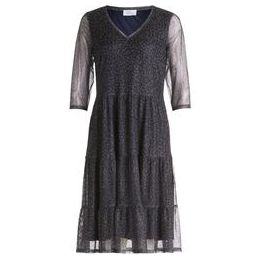 Sommerkleid Vera Mont "Damen mit Stufen", Damen, Gr. 38, Normalgr&ouml;&szlig;en, gr&uuml;n (blau, khaki), Mesh, Obermaterial: 95% Polyester, 5% Elasthan. Futter: 100% Polyester, tailliert kurz, Kleider Sommerkleid