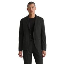 Marc O'Polo Sakko MARC O'POLO "aus Technical Wool Blend", Herren, Gr. 52, schwarz, Obermaterial: 53% Polyester, 43% Wolle, 4% Elasthan. Futter: 55% Polyester, 45% Viskose, unifarben, Sakkos Sakko