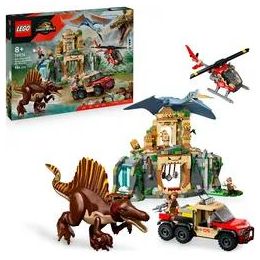 Konstruktionsspielsteine Lego "Spinosaurier & Quetzalcoatlus: Hubschrauber-Einsatz (76976)", bunt, Spielbausteine, Kinder, Kunststoff, Lego Jurassic World; Made in Europe