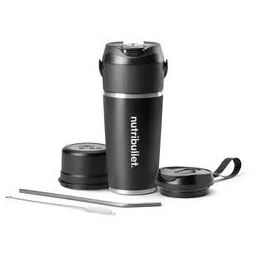 NUTRIBULLET Smoothie-Maker "Flip NBP016B - Smoothie Mixer to go, Akku, isoliert, 575ml, Schwarz", schwarz, B:10,5cm H:26,5cm T:13,5cm, Zerkleinerer, Kabellos mixen, wiederaufladbar, isoliert, f&uuml;r Eis + gefrorene Fr&uuml;chte