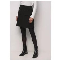 Minirock Street One, Damen, Gr. 34, schwarz, Stoff, 63% Polyester, 35% Baumwolle, 2% Elasthan, unifarben, normal kniefrei, R&ouml;cke Minirock, mit Stretchanteil