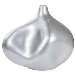 Tischvase Gilde "Vase organisch Jolie silberfarben H. 33,5 cm", silberfarben, B:36,5cm H:33,5cm T:25cm, Kunstharz, Vasen