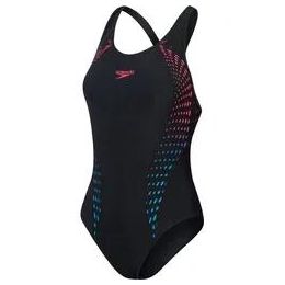 Badeanzug Speedo "ALV PNL LNBK", Damen, Gr. 38, N-Gr, schwarz, Obermaterial: 80% Polyamid, 20% Elasthan, Badeanz&uuml;ge Badeanzug, starker Halt durch langlebige Elastizit&auml;t, mit Ringerr&uuml;cken