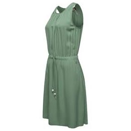 Blusenkleid Ragwear "Sanai", Damen, Gr. S (36), Normalgr&ouml;&szlig;en, gr&uuml;n (dunkelgr&uuml;n), 100% Viskose, tailliert ca. Mitte Oberschenkel, Rundhals, &Auml;rmel ohne &Auml;rmelschlitz normaler Saum, Kleider Blusenkleid, stylisches Sommerkleid mit verspielten Details