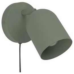 Eglo Deckenleuchte "TILSTON Spotlampe - Stahl - E14 - 1X40W - IP20", gr&uuml;n, 1, H: 15,5cm, 1 Stk., Leuchten, Wandleuchte, Wandspot, schwenkbar, Strahler, L12 x H15,5 x AL12 cm, Deckenleuchte