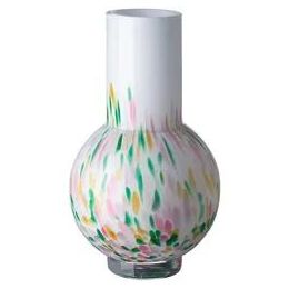 Dekovase Fink "HENNY", bunt, wei&szlig;, B:14cm H:24cm T:14cm &Oslash;:14cm, Vasen