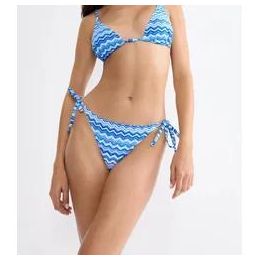 Bikini-Hose Triumph "Mix & Match Summer Tai pt", Damen, Gr. 42, N-Gr, blau, light combination, Microfaser, Obermaterial: 77% Polyamid, 23% Elasthan, Badehosen Bikini-Hose, verspielt und farbenfroh
