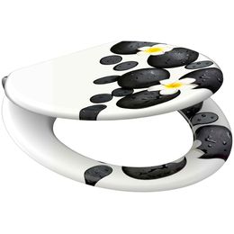 Sch&uuml;tte WC-Sitz SCH&Uuml;TTE "STONE DECORATION", bunt (motiv), B:37,5cm H:5,5cm L:43,5cm, MDF - Mitteldichte Holzfaserplatte, WC-Sitze, Toilettendeckel, mit Absenkautomatik