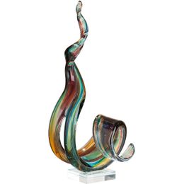 Dekoobjekt CASABLANCA BY GILDE "Skulptur Marea mehrfarbig H. 39,5 cm", bunt (mehrfarbig), B:18cm H:39,5cm T:18cm, Glas, Dekofiguren