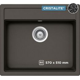 Granitsp&uuml;le Schock "Oslo", grau (asphalt), B:57cm H:29cm T:51cm, Domogranit, K&uuml;chensp&uuml;len
