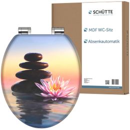 Sch&uuml;tte WC-Sitz SCH&Uuml;TTE "SUNSET DREAM", bunt (motiv), B:37,5cm H:5,5cm L:43,5cm, MDF - Mitteldichte Holzfaserplatte, WC-Sitze, Toilettendeckel, mit Absenkautomatik