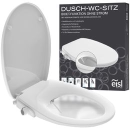 EISL&reg; Dusch-WC-Sitz EISL "Bidet Einsatz", wei&szlig;, B:370cm H:6,3cm L:475cm, Thermoplast, WC-Sitze, Absenkautomatik, Schnellverschluss