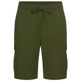 Shorts BOSS Green "S Urbanex-Cargo", Herren, Gr. 56, N-Gr, gr&uuml;n (open gr&uuml;n355), Web, Obermaterial: 100% Elastomultiester, unifarben, regular fit, Hosen Shorts, mit Cargotaschen Cargohose Stretchhose Businesshose Anzughose