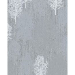 Vliestapete marburg, bunt (silberfarben, grau), B:0,53m L:10,05m, Vlies, Tapeten, Wald, moderne Tapete f&uuml;r Wohnzimmer Schlafzimmer K&uuml;che