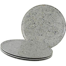 Pizzateller Creatable "Stone Collection Genua, Teller Set, 4-tlg.", bunt, H:2cm &Oslash;:33cm, Steinzeug, Speiseteller, Italienische Eleganz, Vielseitig einsetzbar
